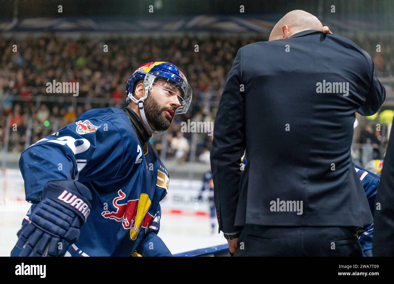München, Deutschland. Januar 2024. Andreas Eder (EHC Red Bull München ...