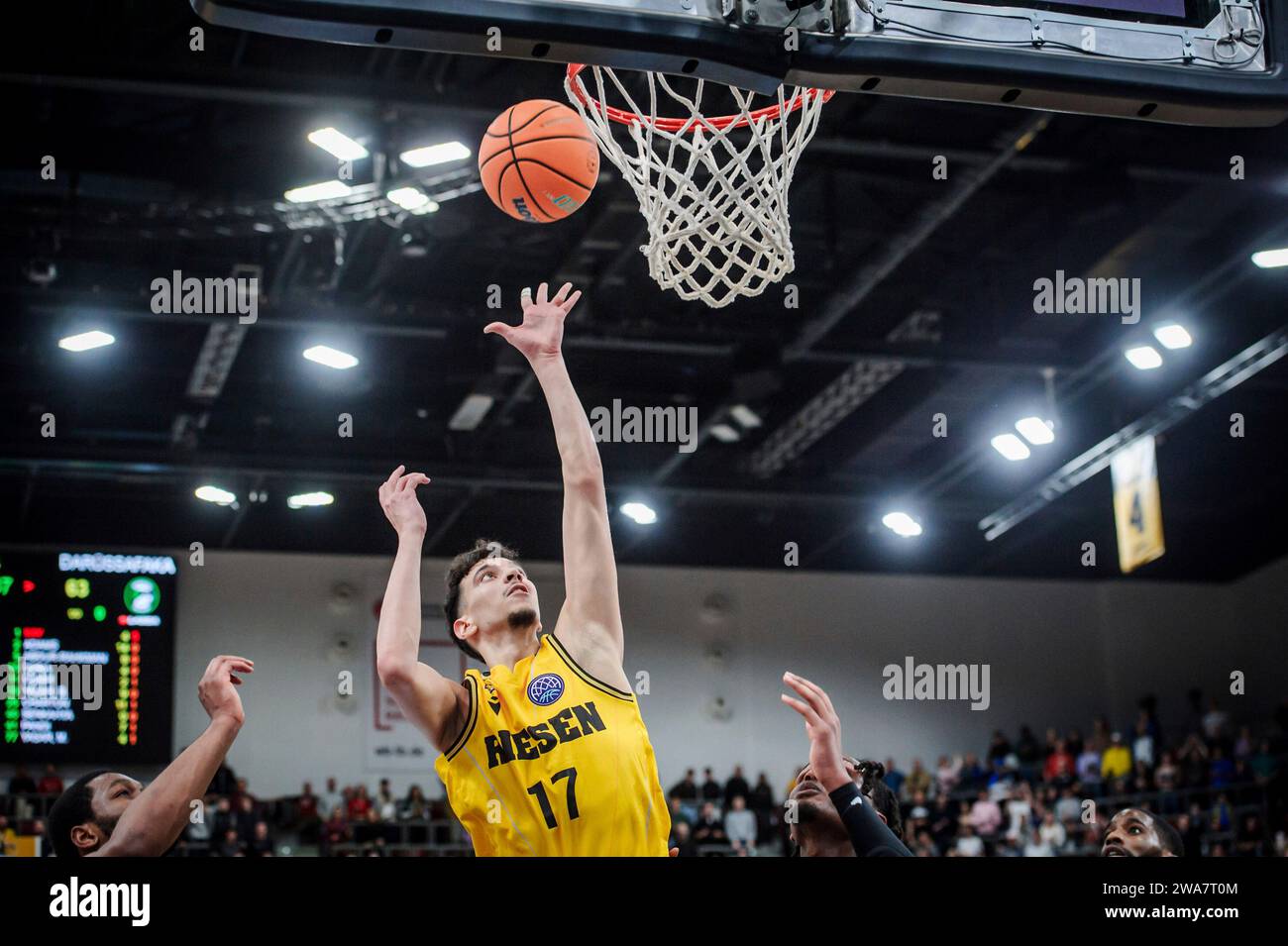 Ludwigsburg, Deutschland. Januar 2024. Nico Santana Mojica (MHP Riesen ...