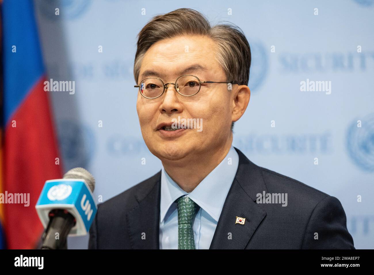 Joonkook Hwang, Ständiger Vertreter der Republik Korea, spricht während ...