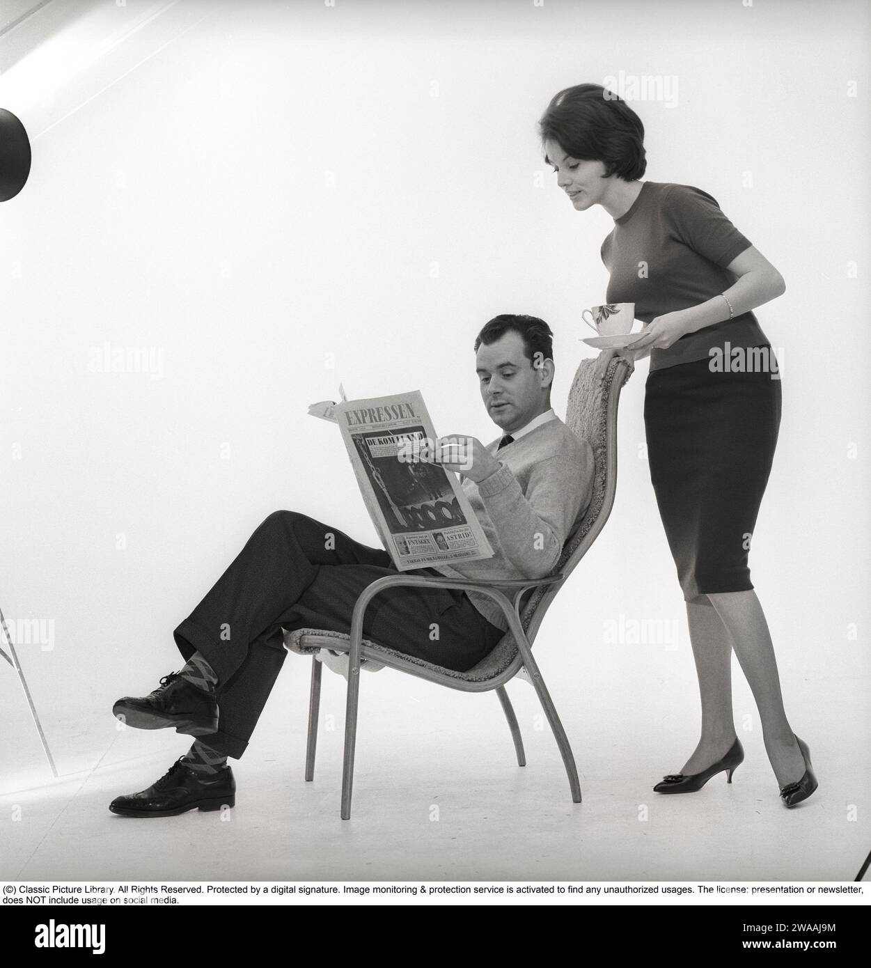 Der Sessel Lamino. Sie wurde 1956 von Yngve Ekström entworfen. Es ist ...