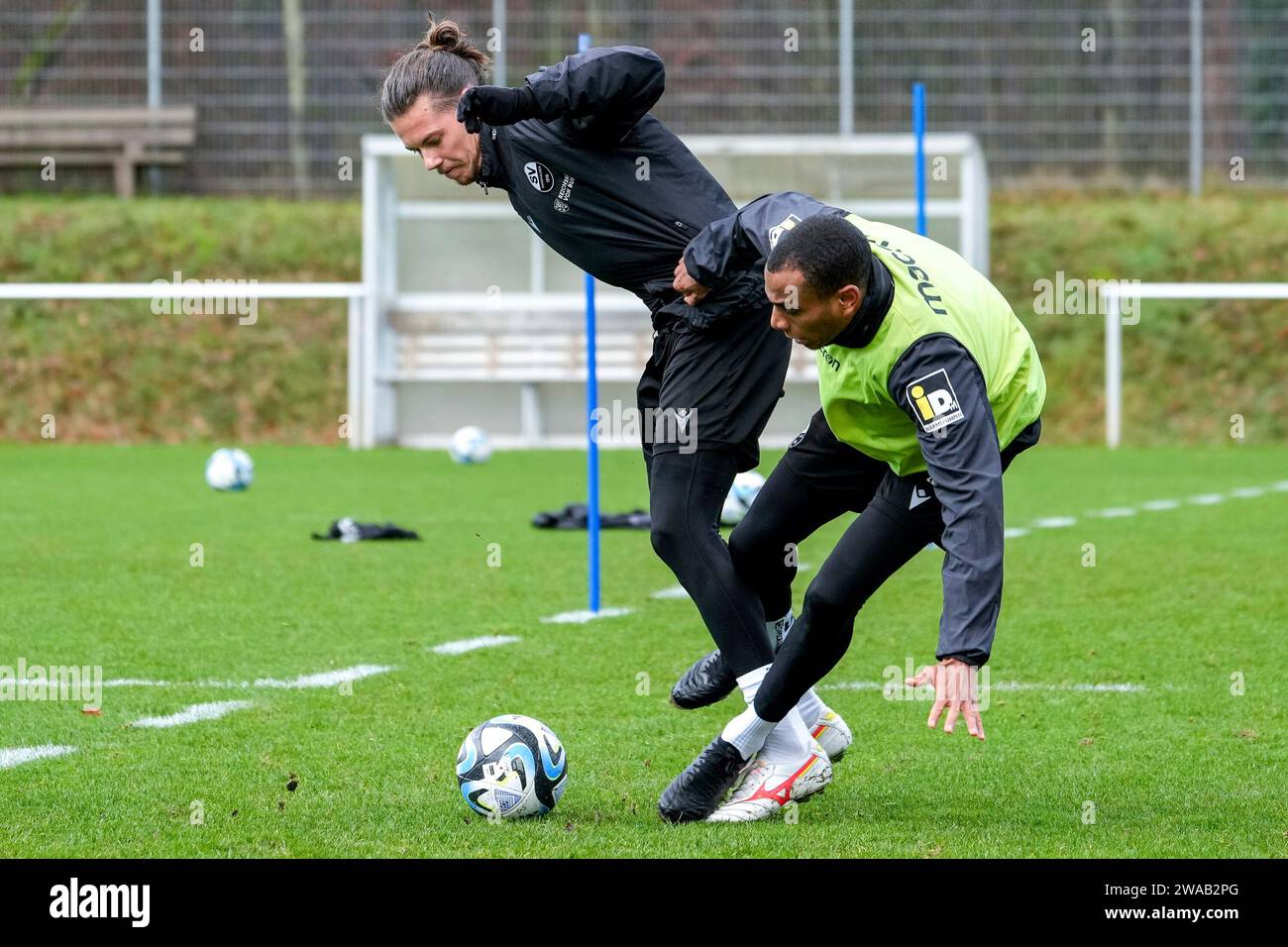Sandhausen, Deutschland. Januar 2024. v.li.: Patrick Greil (SVS ...