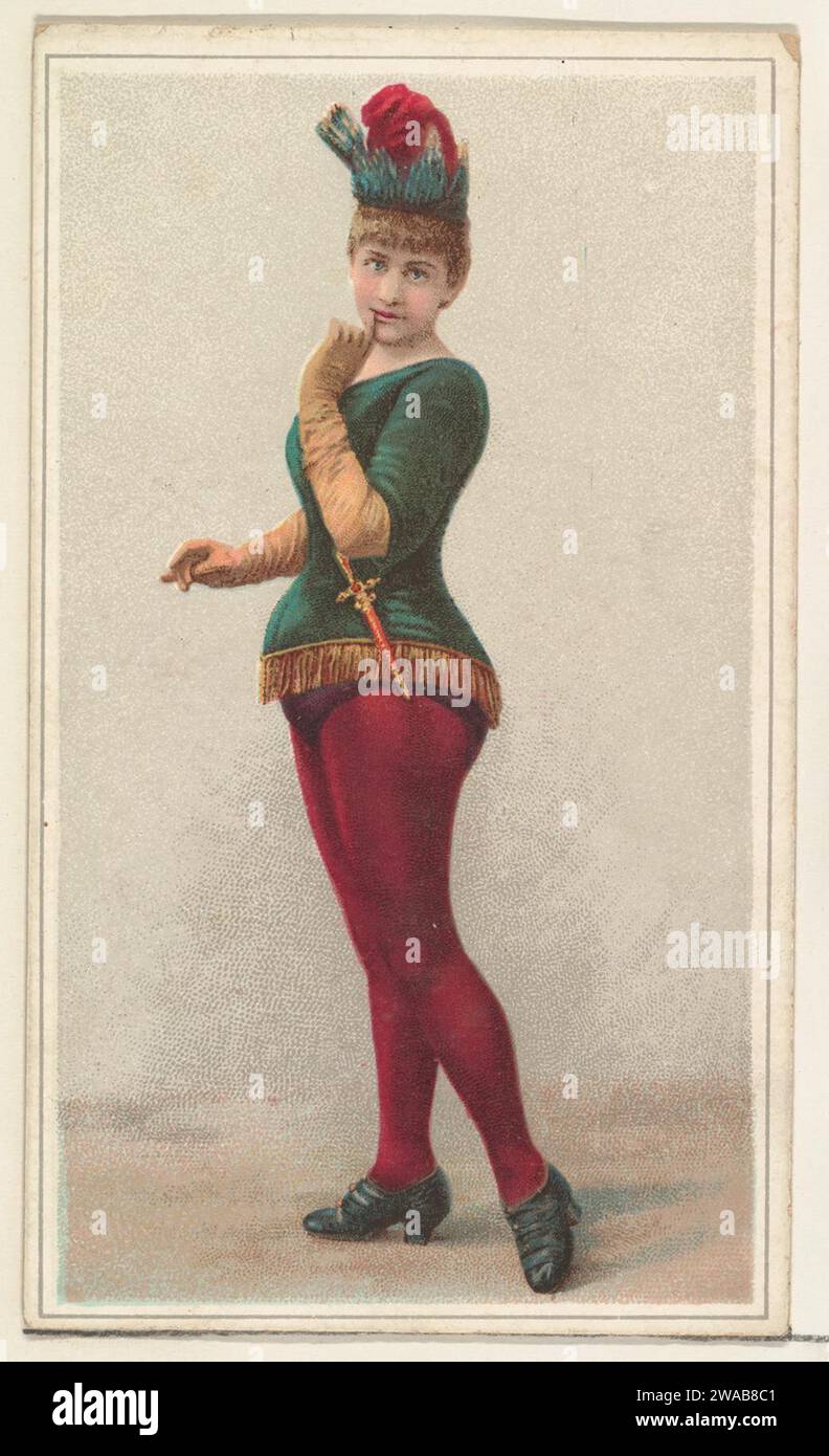 Schauspielerin mit grünem Mieder und Dolch, aus Stars of the Stage ...