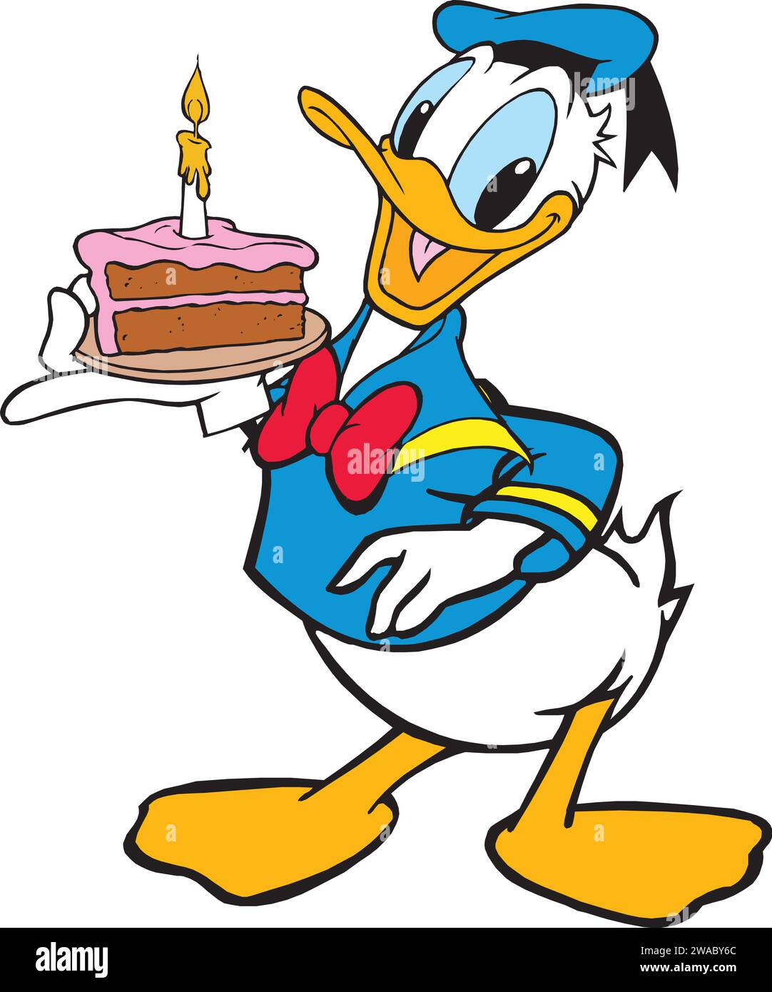 Donald Duck Happy Face Vector| Disney-Zeichentrickfigur im Web-Design ...