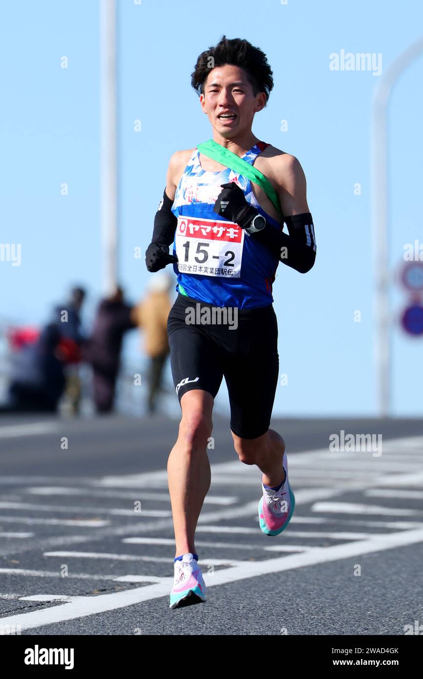 Präfektur Gunma, Gunma, Japan. Januar 2024. Shunya Kikuchi (), 1. JANUAR 2024 - Ekiden: Neujahr ...