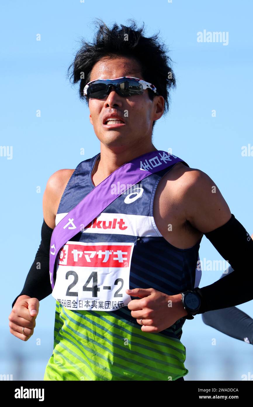 Präfektur Gunma, Gunma, Japan. Januar 2024. Yusuke Ogura (), 1. JANUAR 2024 - Ekiden: Neujahr ...