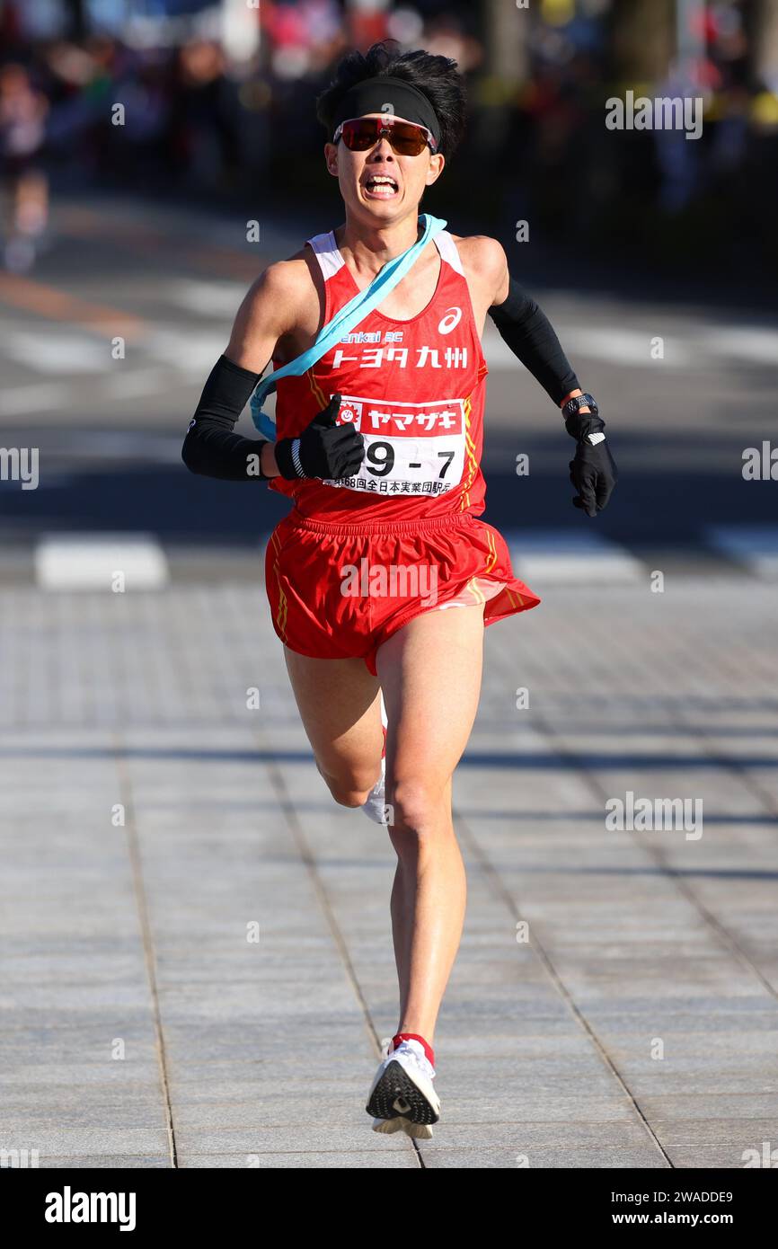 Präfektur Gunma, Gunma, Japan. Januar 2024. Kensuke Yamaguchi (), 1. JANUAR 2024 - Ekiden ...