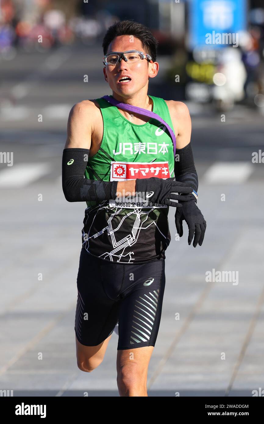 Präfektur Gunma, Gunma, Japan. Januar 2024. Masaki Sakuda (JR), 1 ...