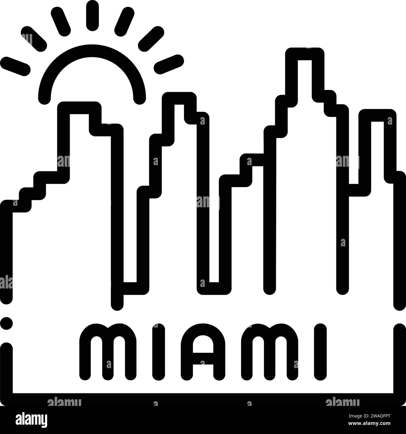 Miami beach Stock-Vektorgrafiken kaufen - Alamy