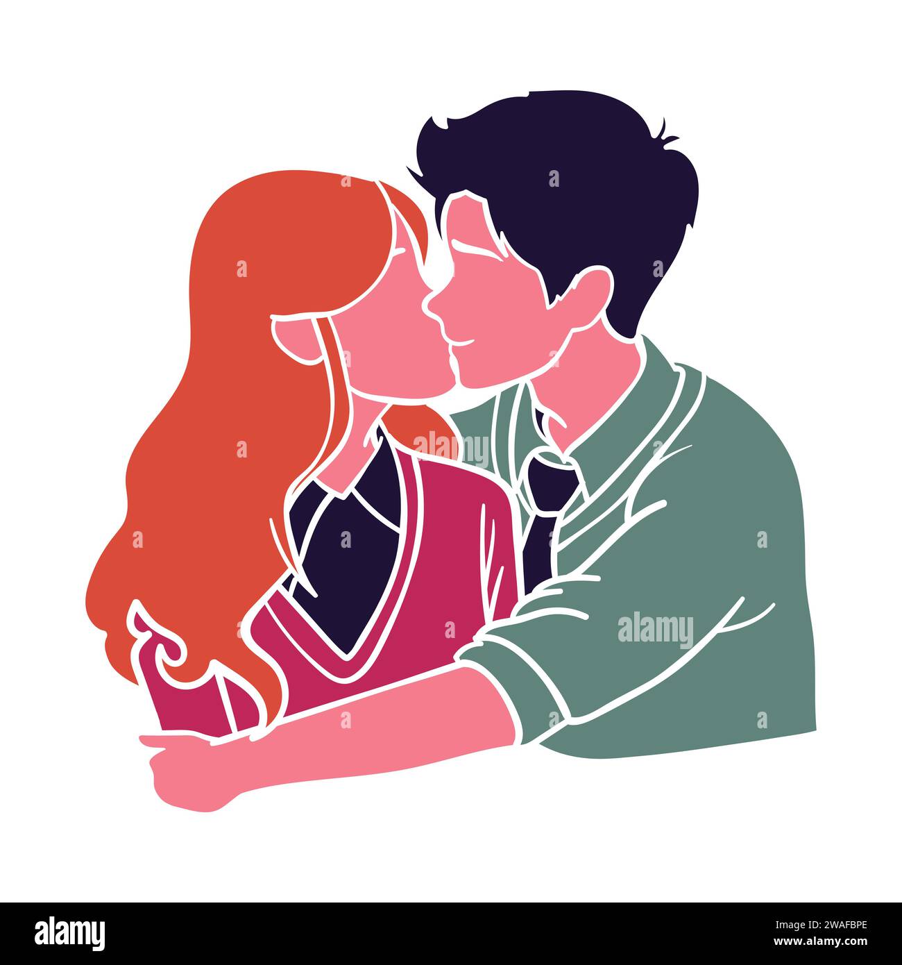 Junge paare knutschen Ausgeschnittene Stockfotos und -bilder - Alamy