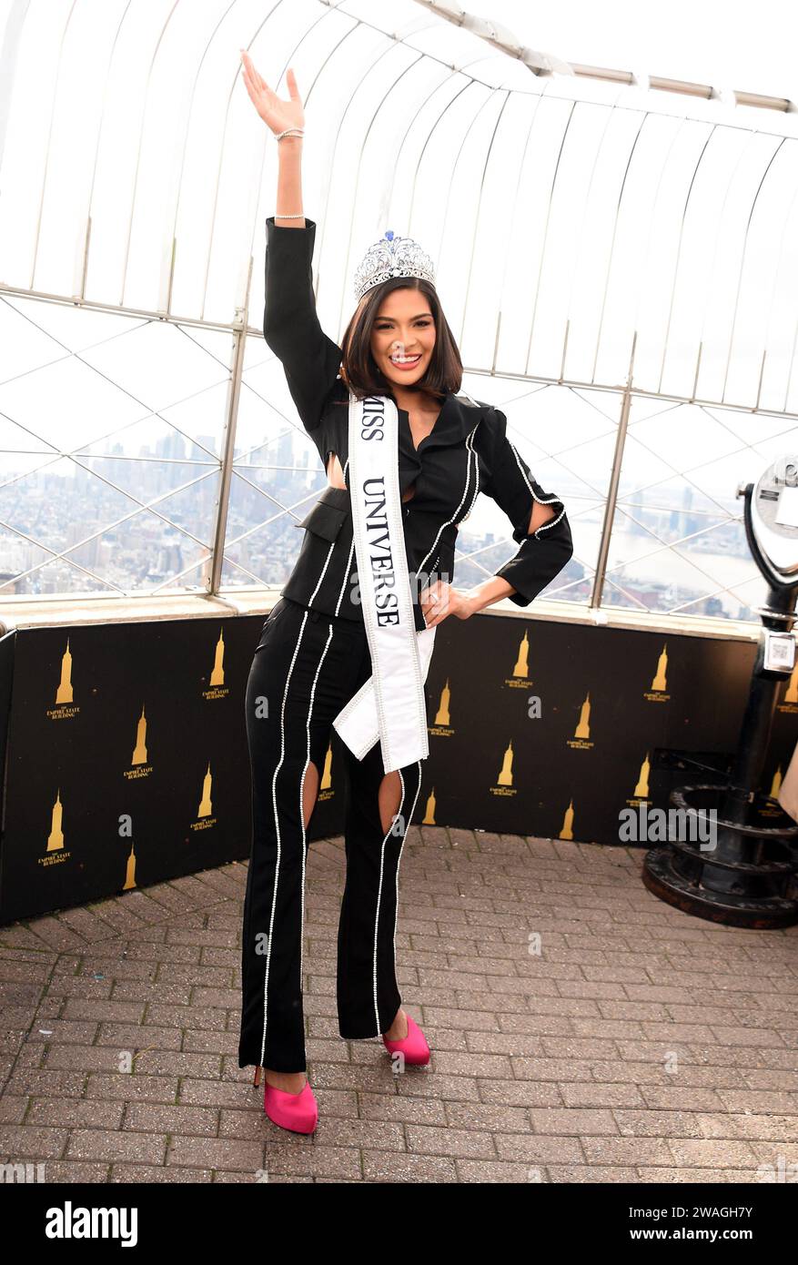 New York, NY, USA. Januar 2024. Sheynnis Palacios, die 72. Miss ...