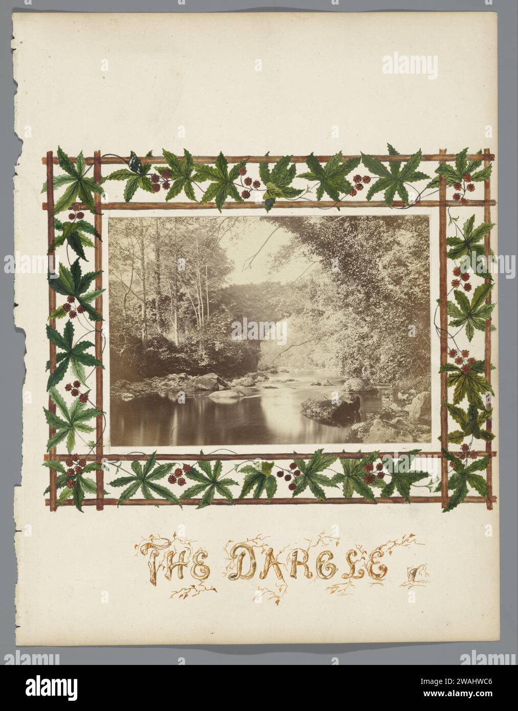 View of the Dargle in Ireland with the Dargle Bridge, Anonym, ca. 1870 ...