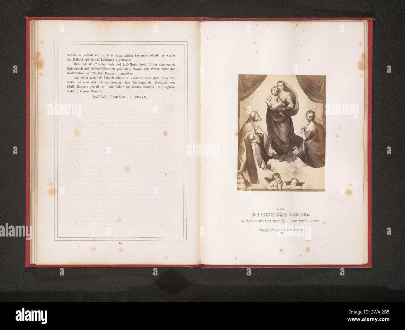 Fotoproduktion von einem Druck zum Gemälde, die die Sixtinische Madonna, Gustav Schauer, nach ...