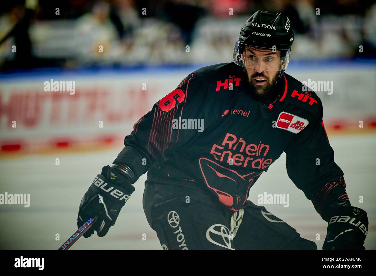 KÖLN - 5. JANUAR 2024: Jason Bast, Hockeyspiel von Penny DEL Koelner ...