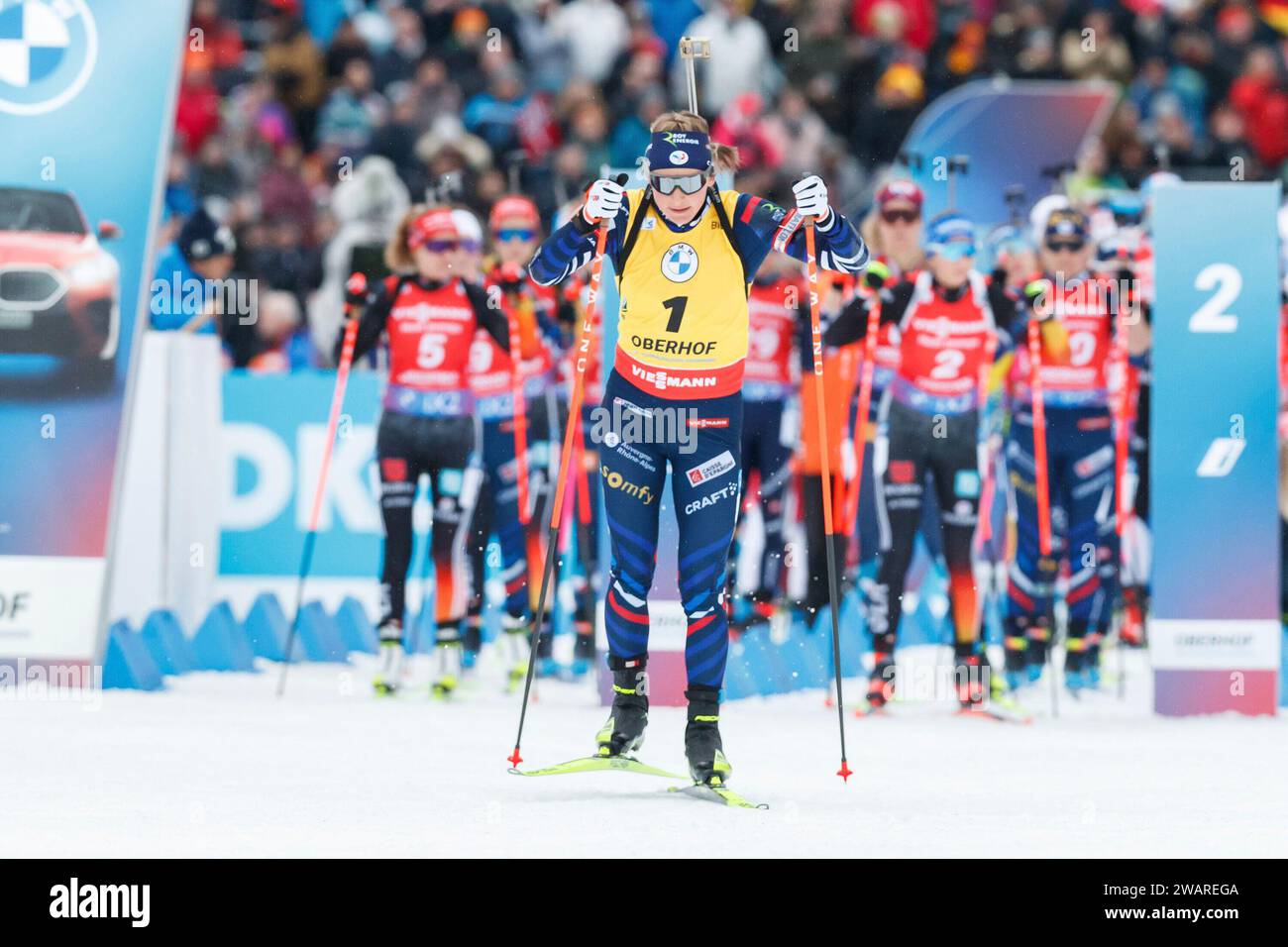 Justine Braisaz-Bouchet (FRA, Frankreich) am Start, 06.01.2024, Oberhof ...