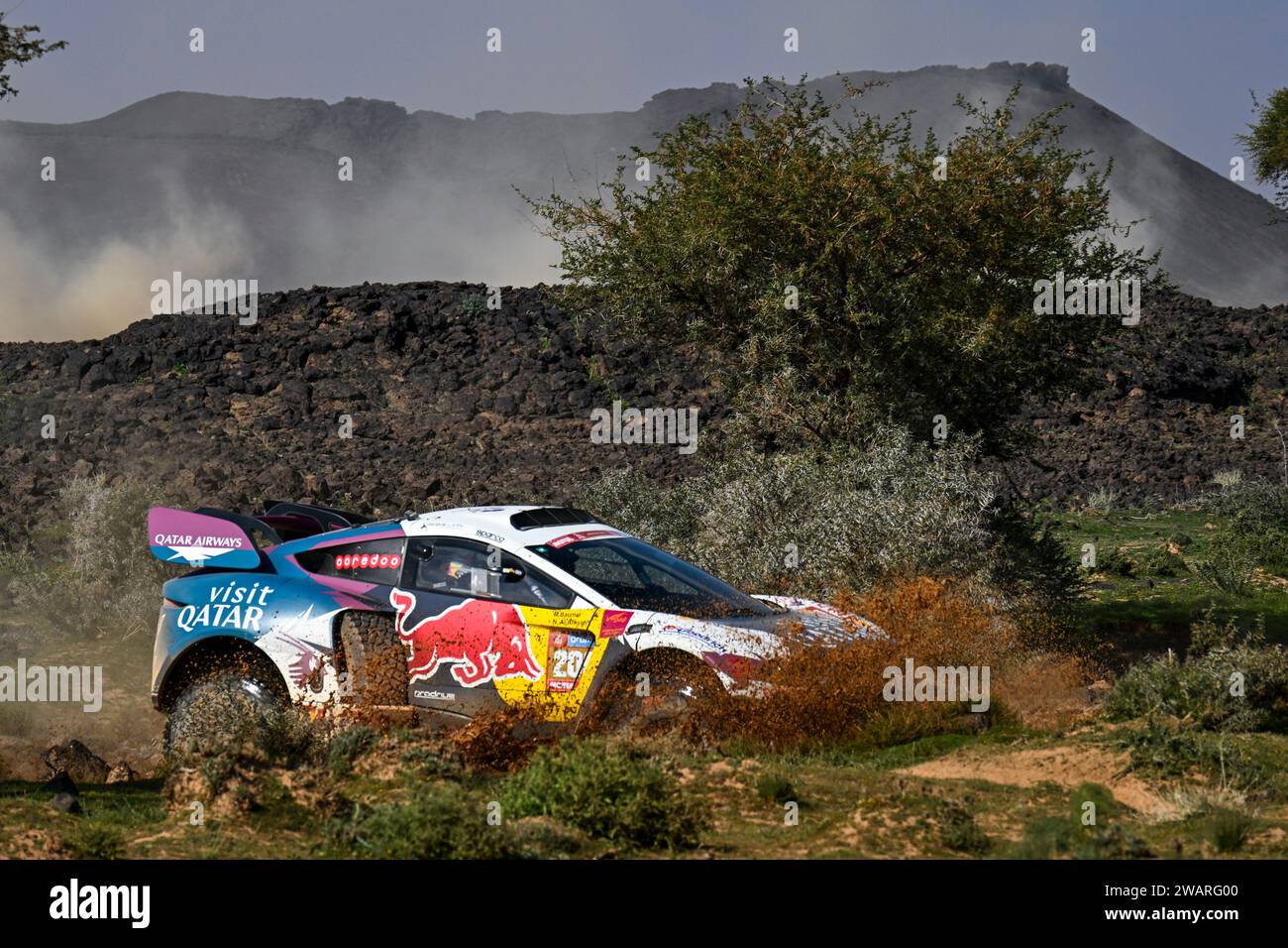 Al-Ula und Al Henakiyah, Saudi-Arabien. Januar 2024. Al Henakiyah, Arabie Saoudite. Januar 2024 ...