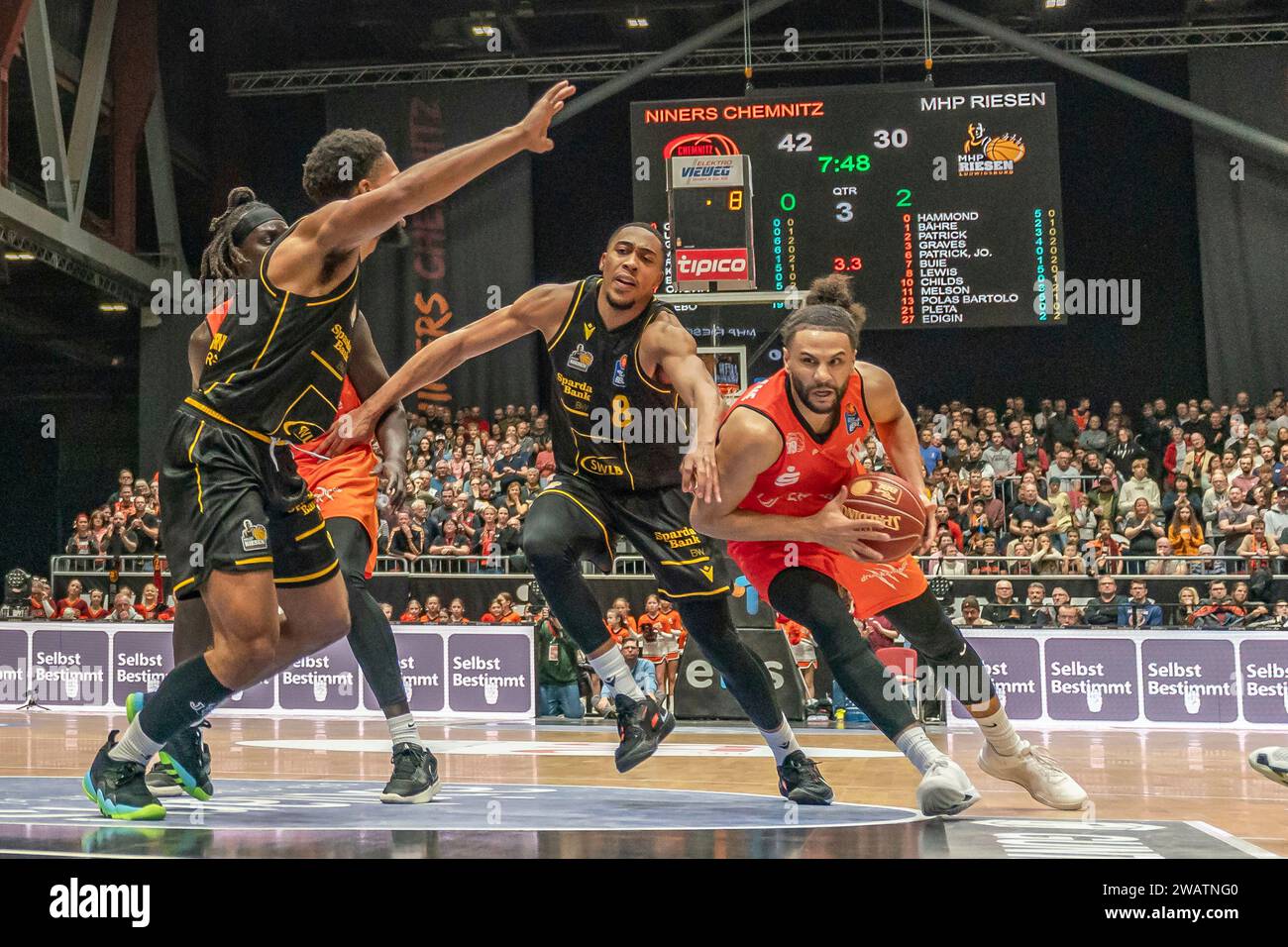 Chemnitz, Deutschland 06. Januar 2024: 1.BBL - 2023/2024 - Niners ...