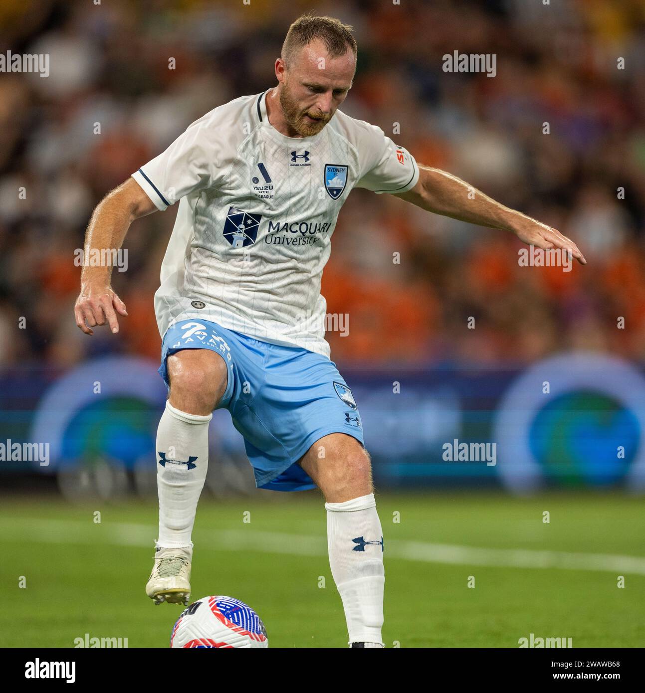 Brisbane, Australien. Januar 2024. Rhyan Grant (23 Sydney FC) im Spiel ...
