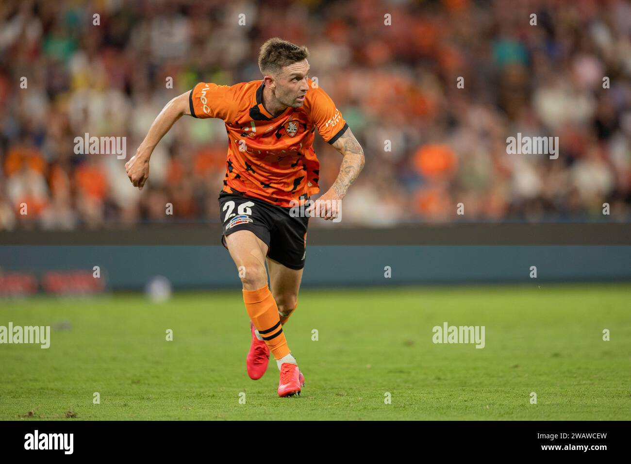 Brisbane, Australien. Januar 2024. James O’Shea (26 Brisbane) im Spiel ...