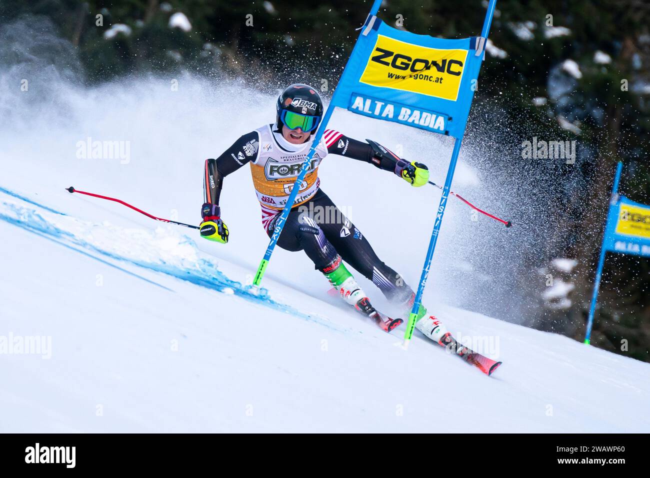 Alta Badia, Italien 17. Dezember 2023. KENNEY Patrick (USA) trat beim Audi FIS Ski World Cup ...