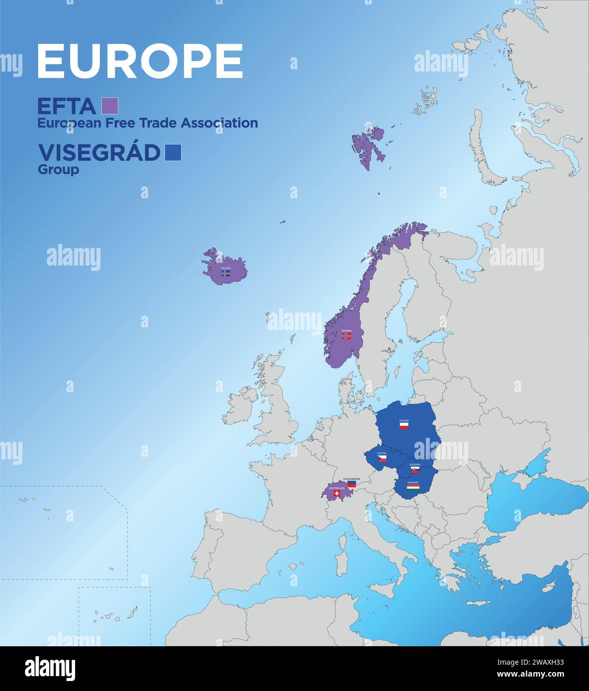 Visegrad group Stock-Vektorgrafiken kaufen - Alamy