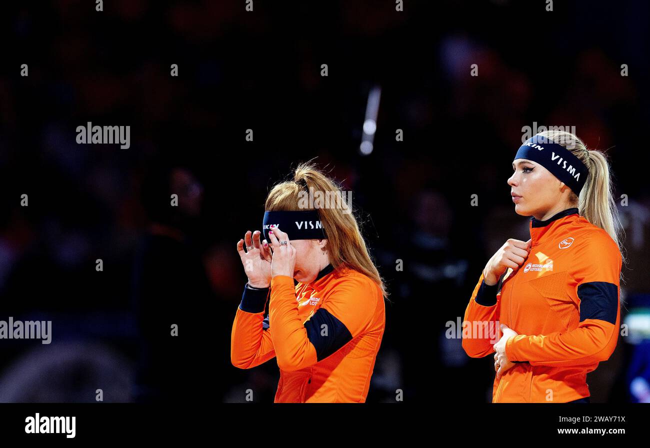 HEERENVEEN - Jutta Leerdam und Antoinette Rijpma-de Jong bei der ...