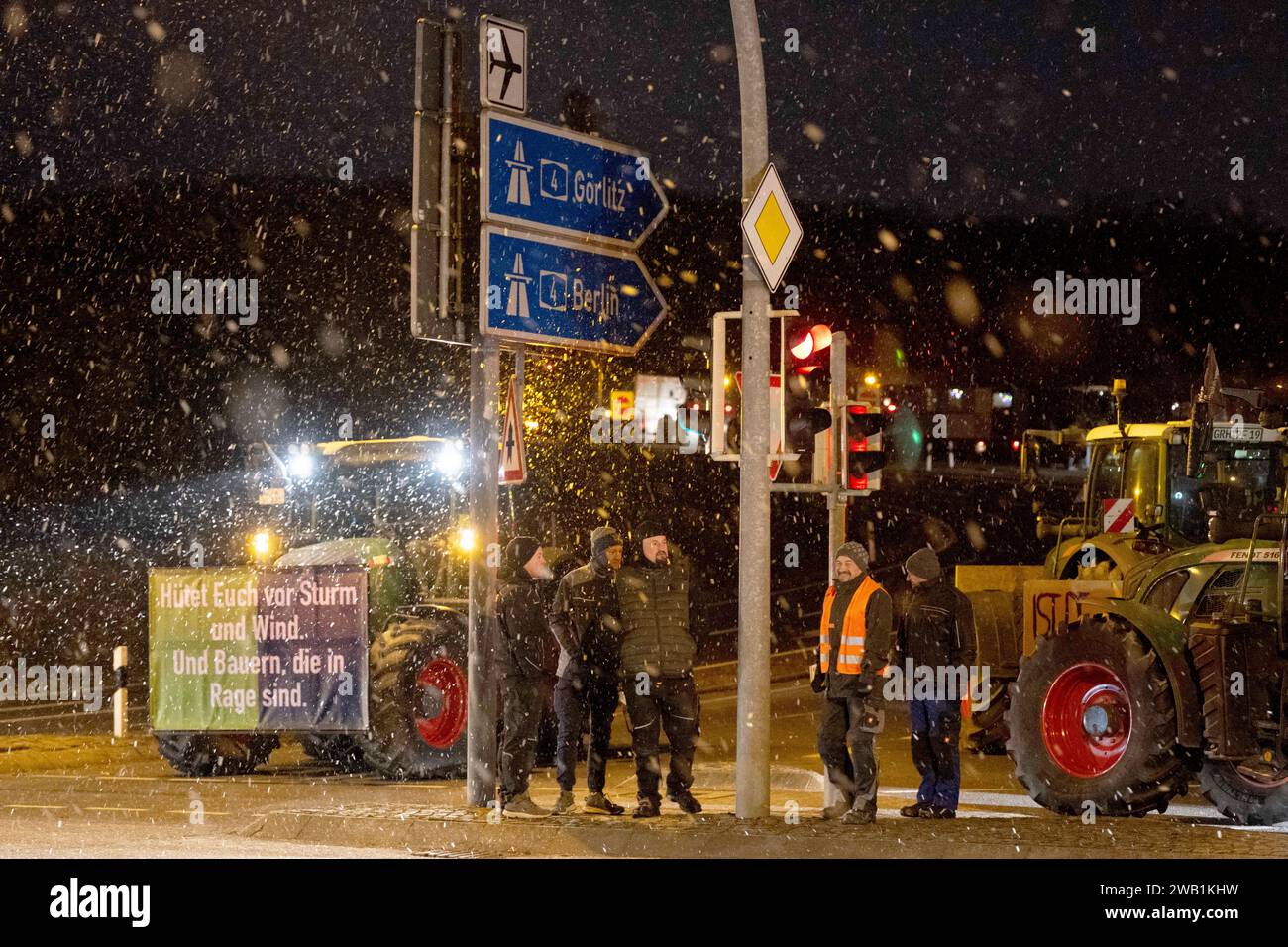 Dresden, Deutschland. Januar 2024. Bauern blockieren die ...