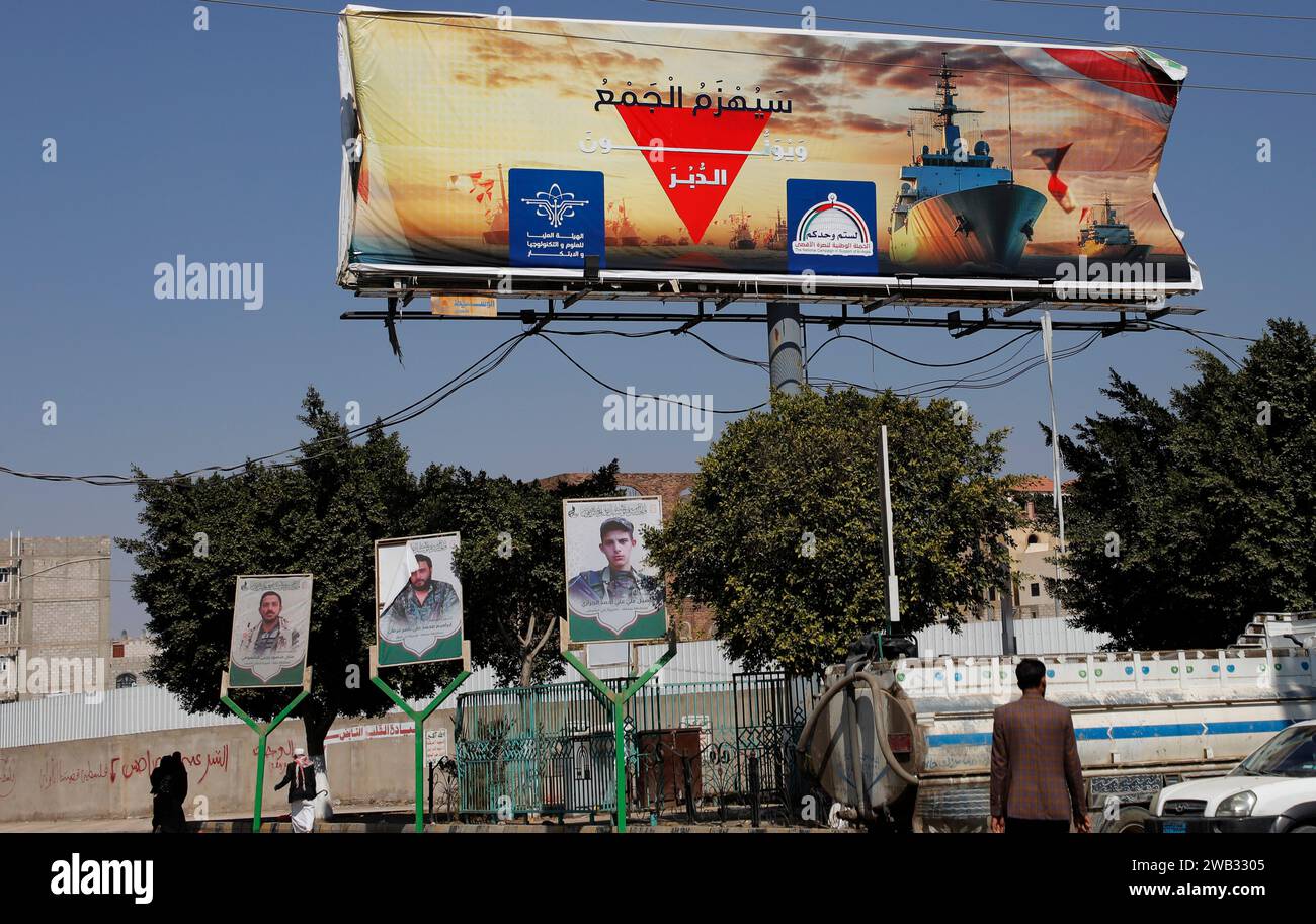 Januar 2024, SANAA, Sanaa, Jemen: 8. Januar 2024, Sanaa, Jemen: ein ...