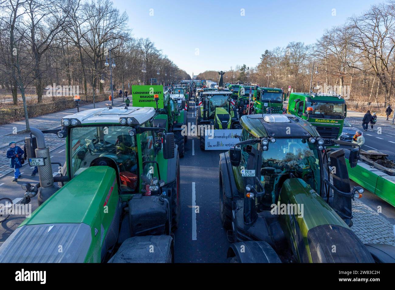 Protest der Bauern gegen geplante Maßnahmen der Regierung, 8. Januar ...