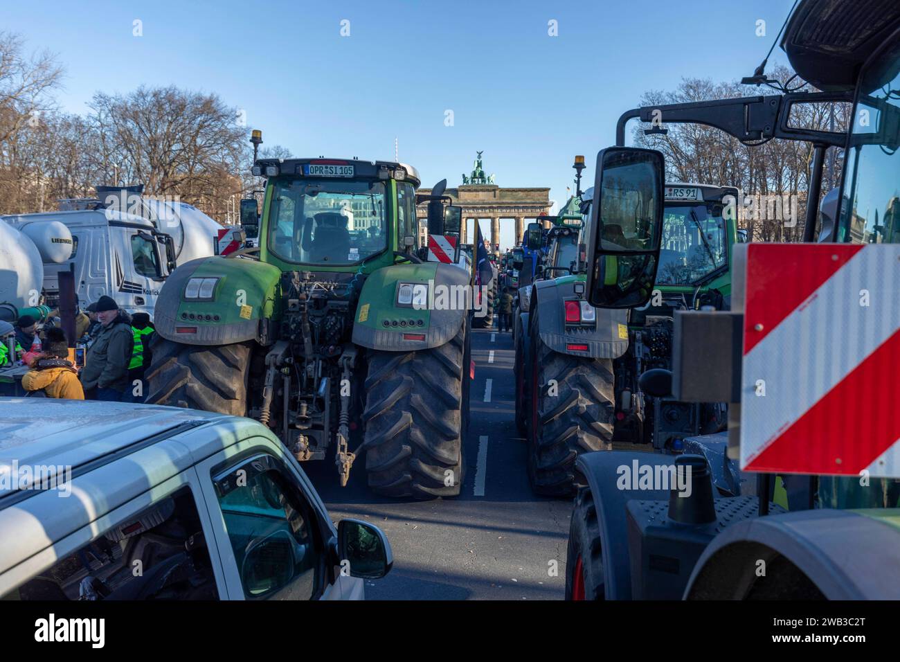 Protest der Bauern gegen geplante Maßnahmen der Regierung, 8. Januar ...