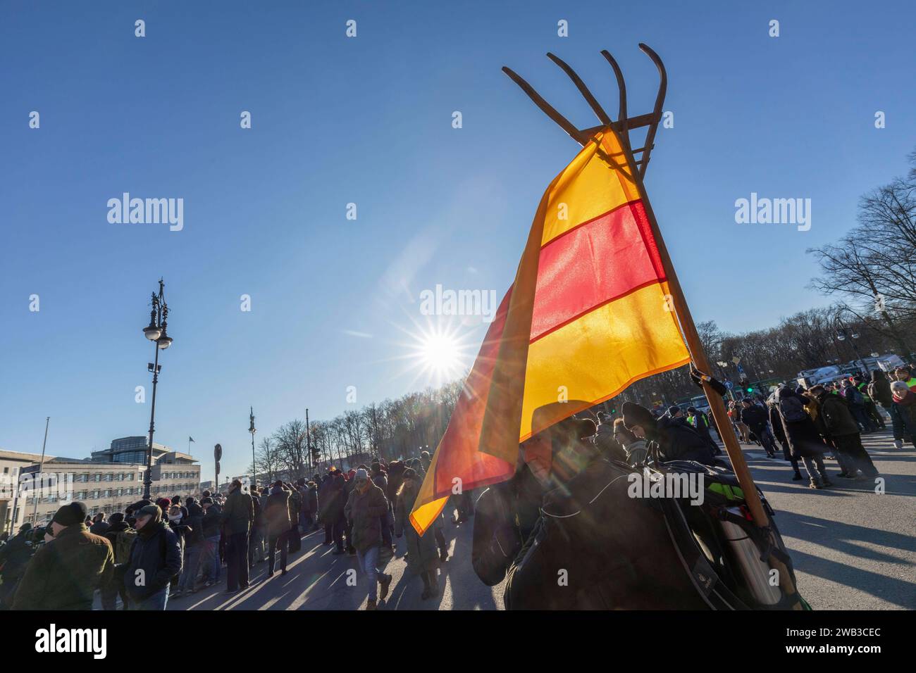 Protest der Bauern gegen geplante Maßnahmen der Regierung, 8. Januar ...