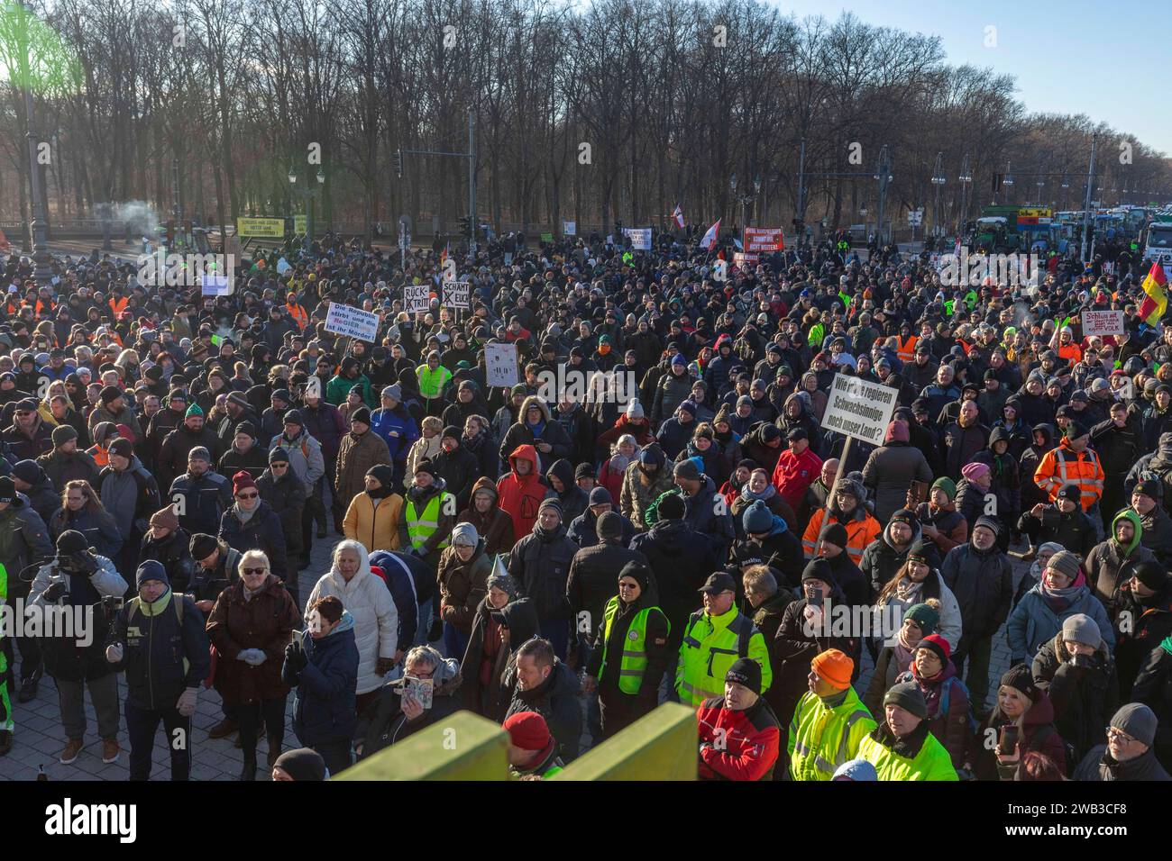 Protest der Bauern gegen geplante Maßnahmen der Regierung, 8. Januar ...