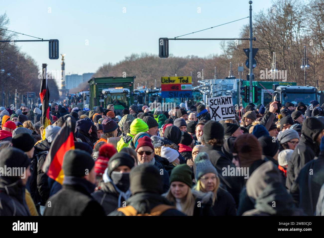 Protest der Bauern gegen geplante Maßnahmen der Regierung, 8. Januar ...