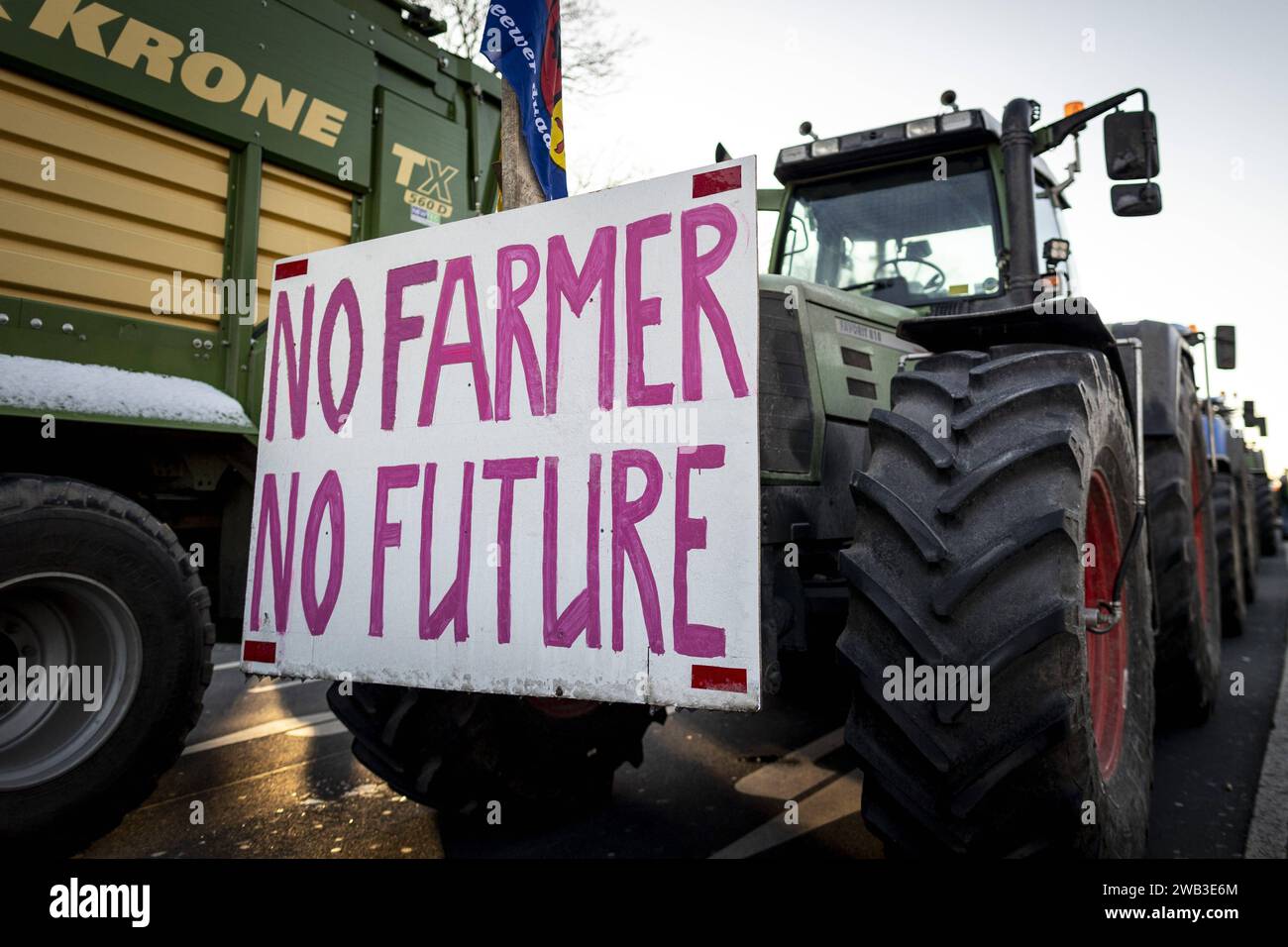 Aufnahmen im Rahmen der Bauernproteste in Berlin. Die Landwirte ...