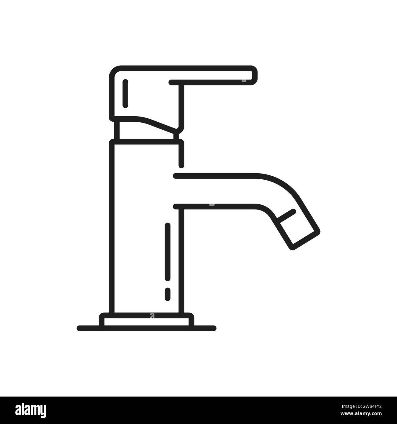 Tap Küche und Bad Kugelhahn Umrisssymbol. Heim Bad Wassermischer, Haus ...