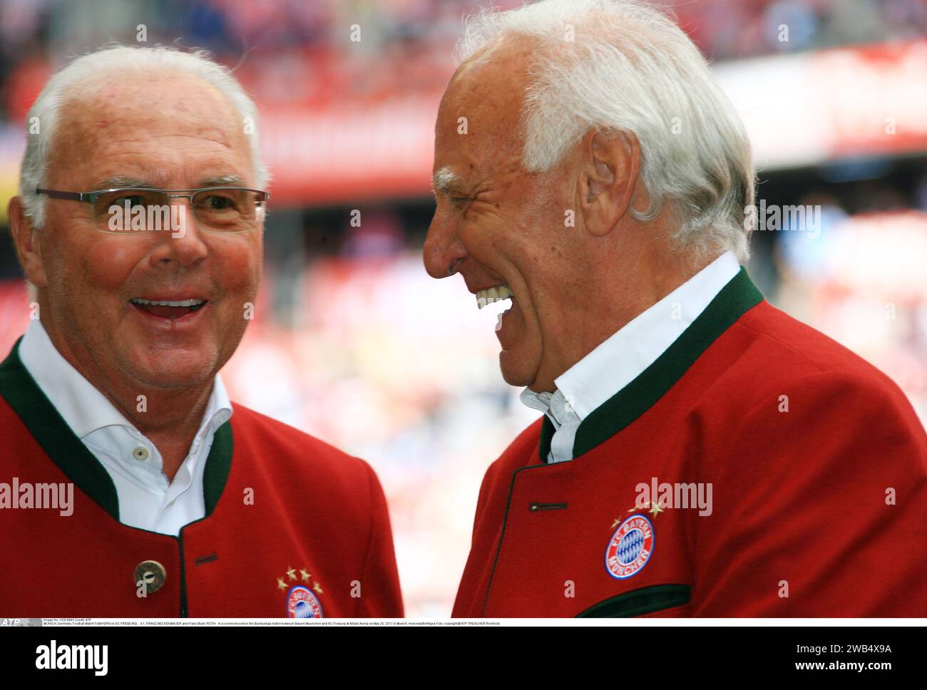 München, Deutschland. Mai 2017. Fußballlegende FRANZ BECKENBAUER starb ...
