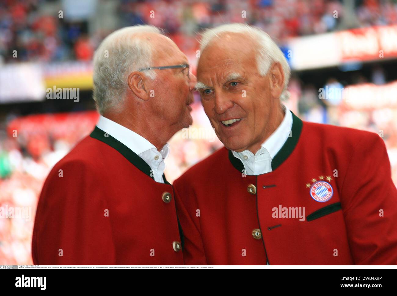 München, Deutschland. Mai 2017. Fußballlegende FRANZ BECKENBAUER starb ...