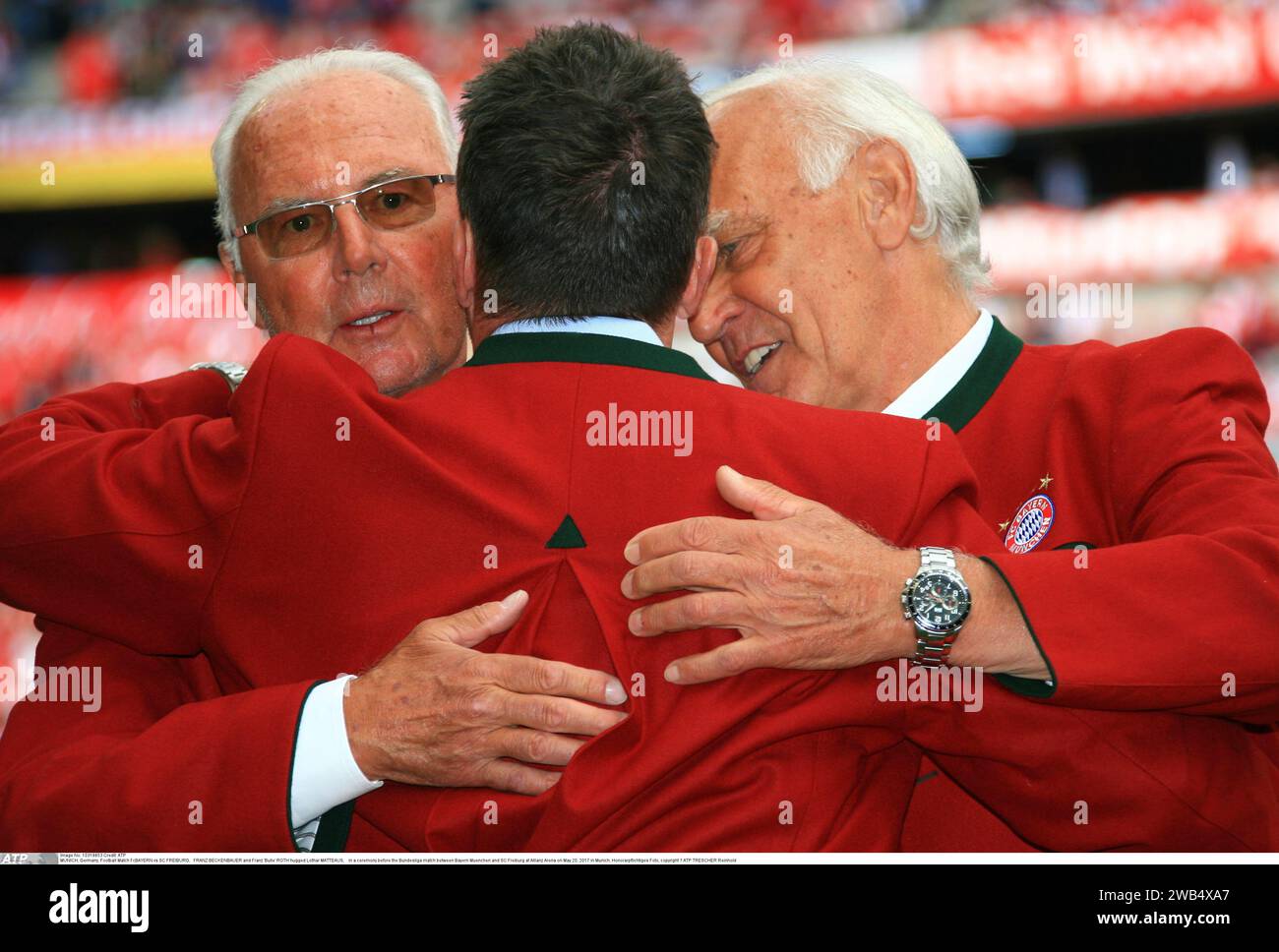 München, Deutschland. Mai 2017. Fußballlegende FRANZ BECKENBAUER starb ...
