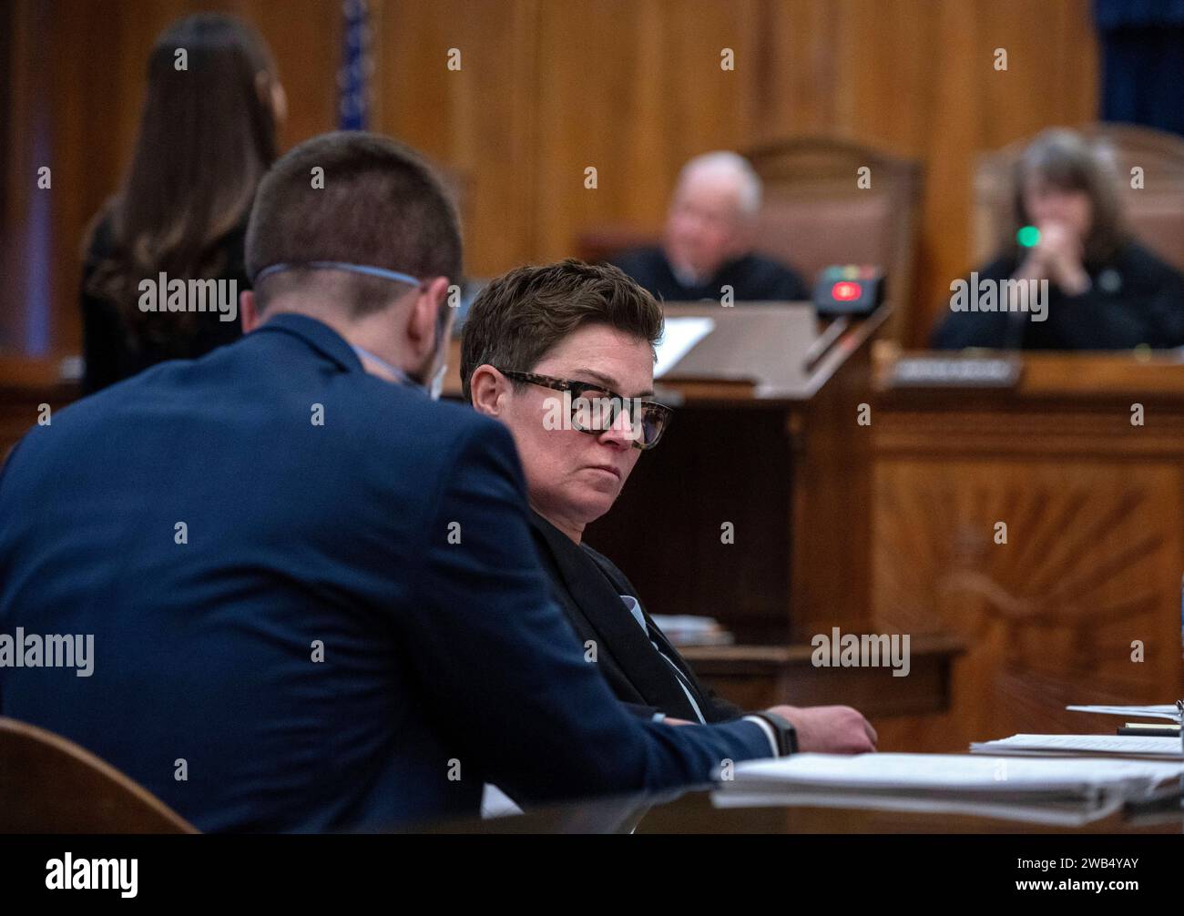 Attorney Holly Agajanian, the governor's chief general counsel, and ...