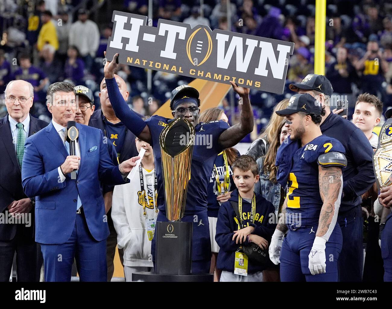 Houston, Usa. Januar 2024. Darrius Clemons, der Weitsieger von Michigan ...