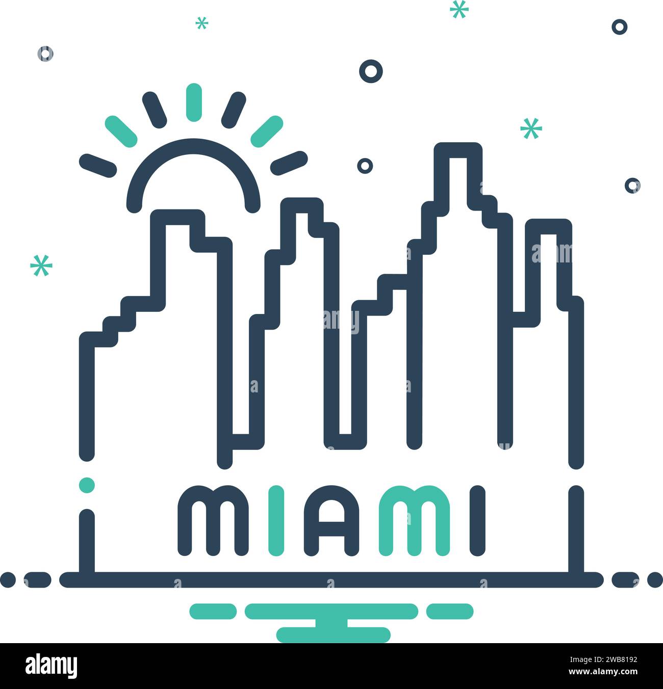 Miami beach Stock-Vektorgrafiken kaufen - Alamy