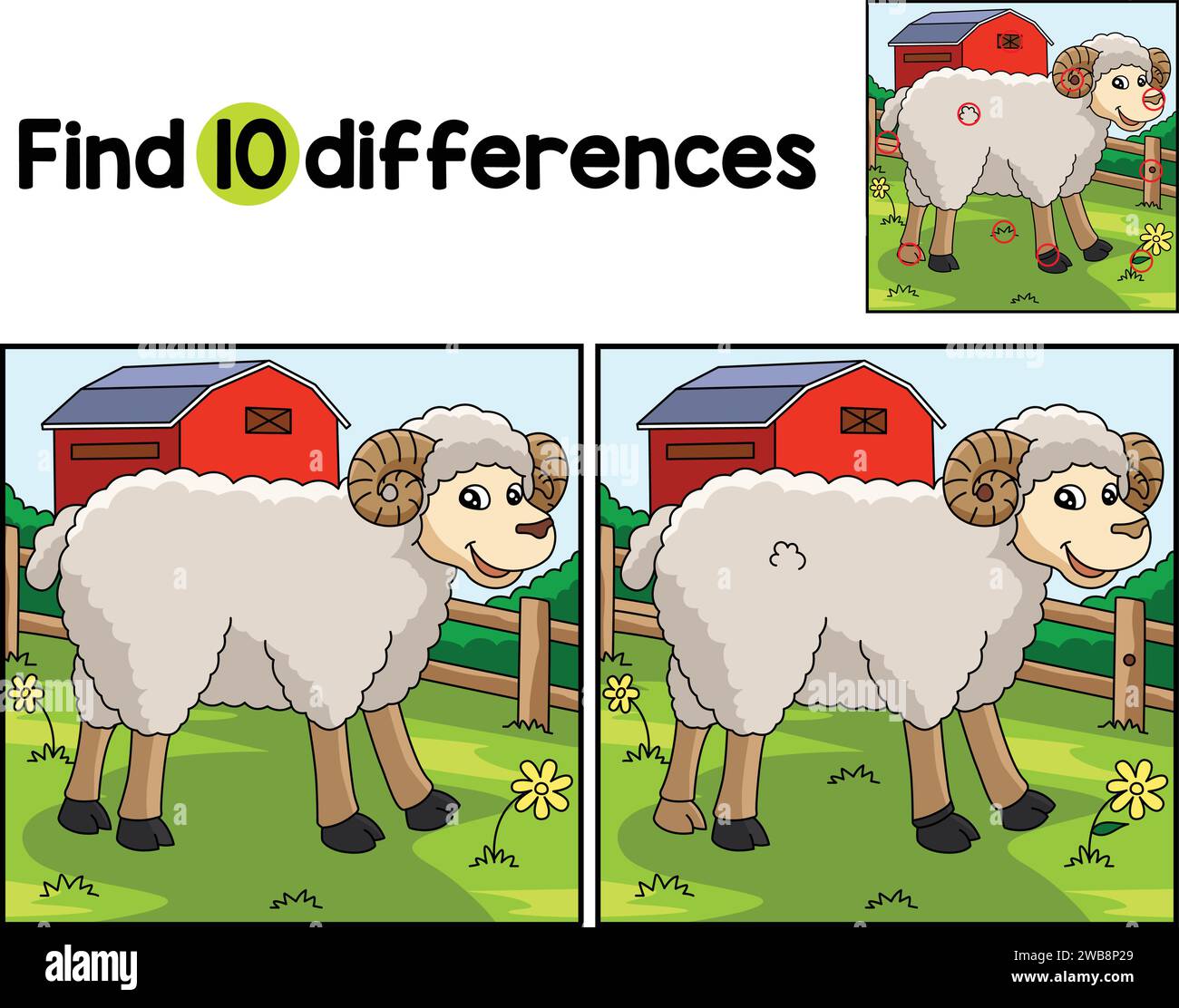 Unterschiede schaf Stock-Vektorgrafiken kaufen - Alamy