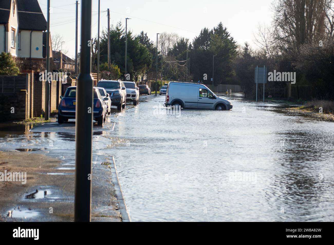 Staines upon Thames, Surrey, Großbritannien. Januar 2024. Eine ...