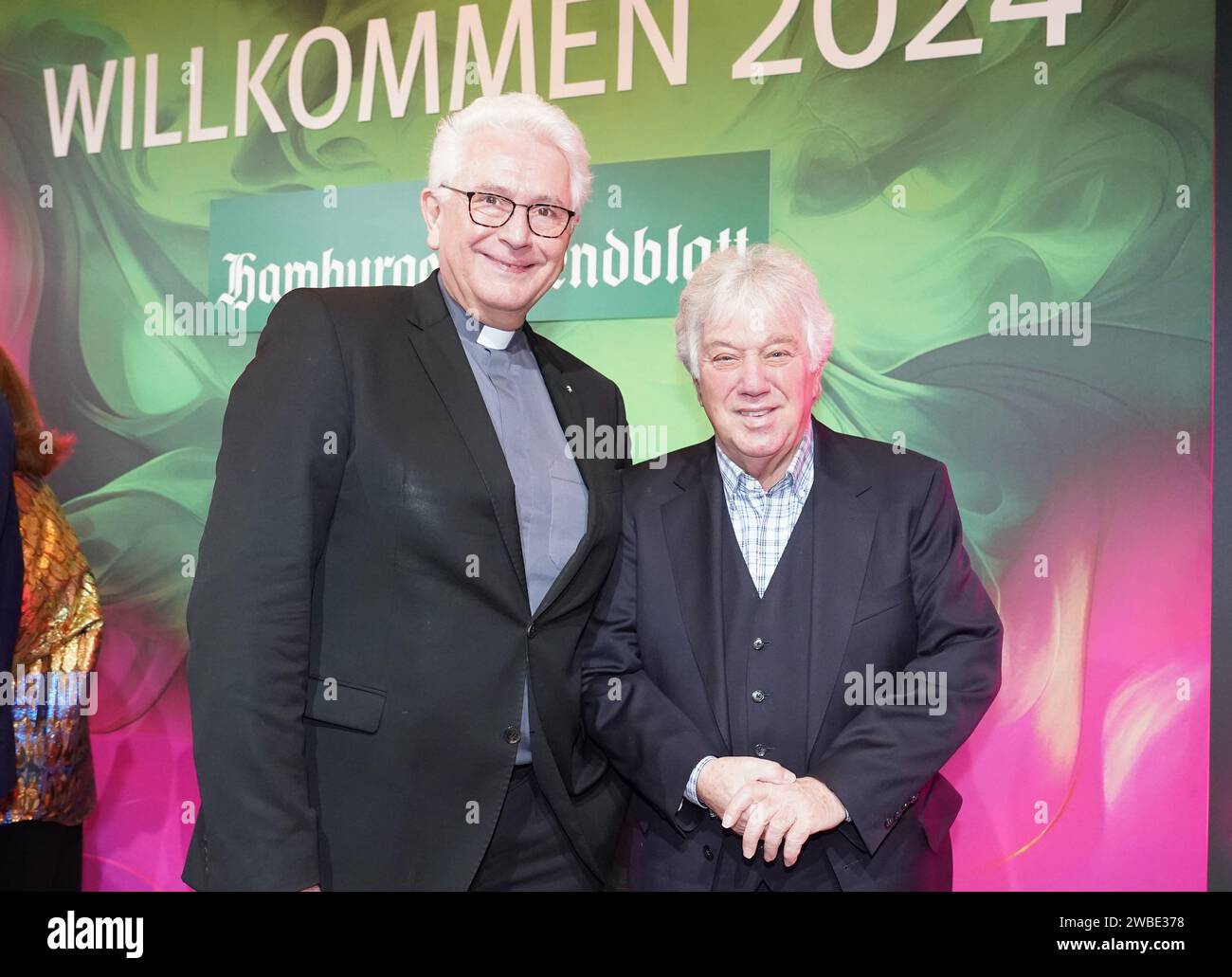 Hamburg, Deutschland. Januar 2024. Oberpfarrer Alexander Röder (l) und ...
