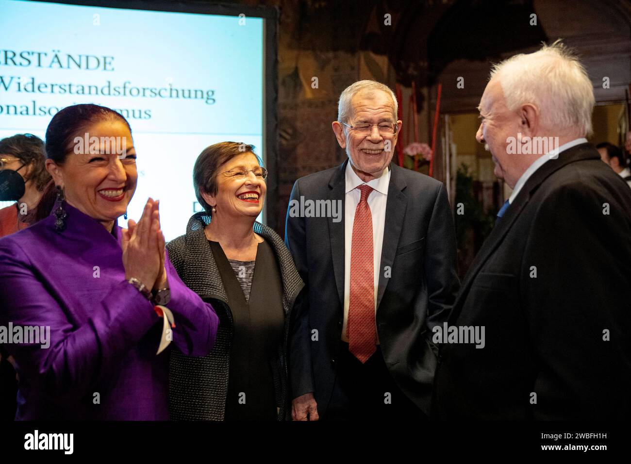 Wien, Österreich. 10. Jänner 2024. V.l.n.r. Hannah Lessing, Doris Schmidauer, Alexander Van der ...