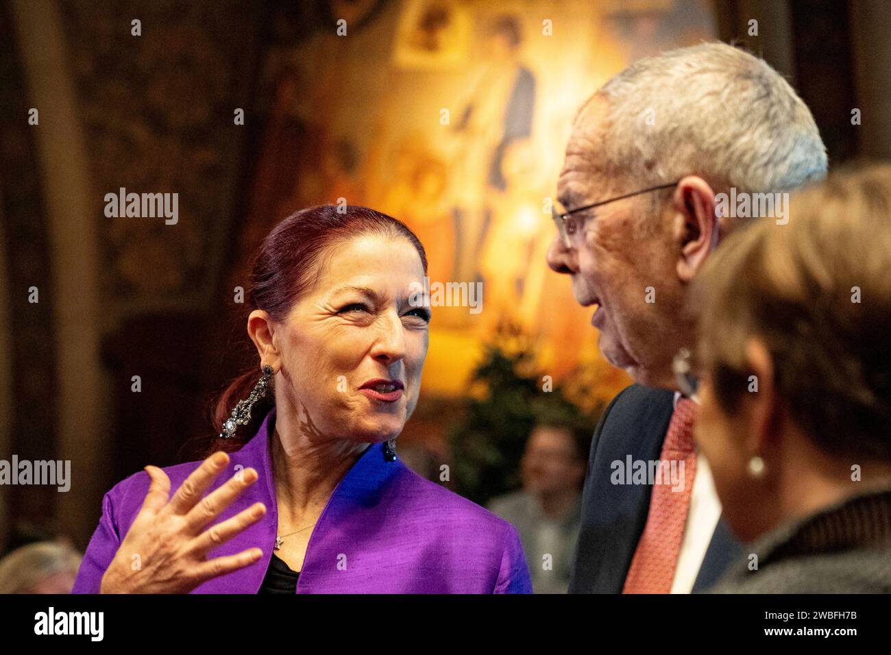 Wien, Österreich. 10. Jänner 2024. V.l.n.r. Hannah Lessing und ...