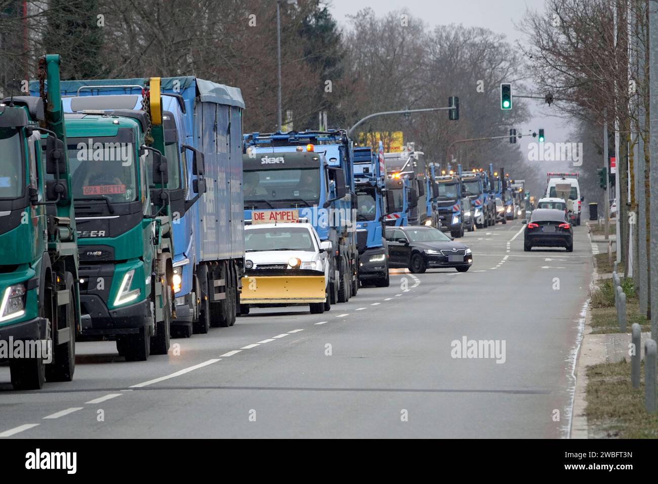 Bauernprotest 08.01.2024, Chemnitz, Politik, Bauernprotest am 08.01. ...