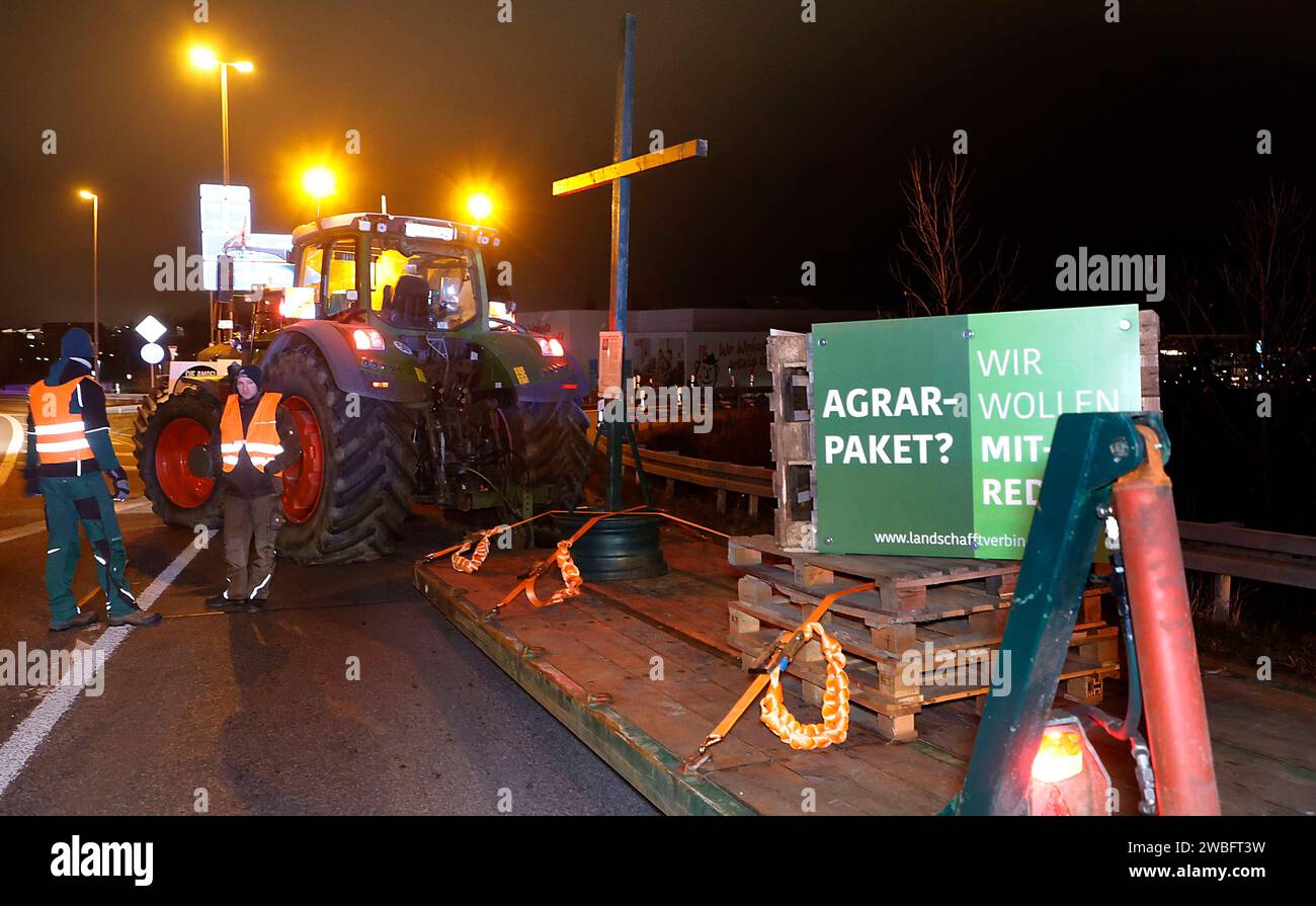 Bauernprotest 08.01.2024, Chemnitz, Politik, Bauernprotest am 08.01. ...