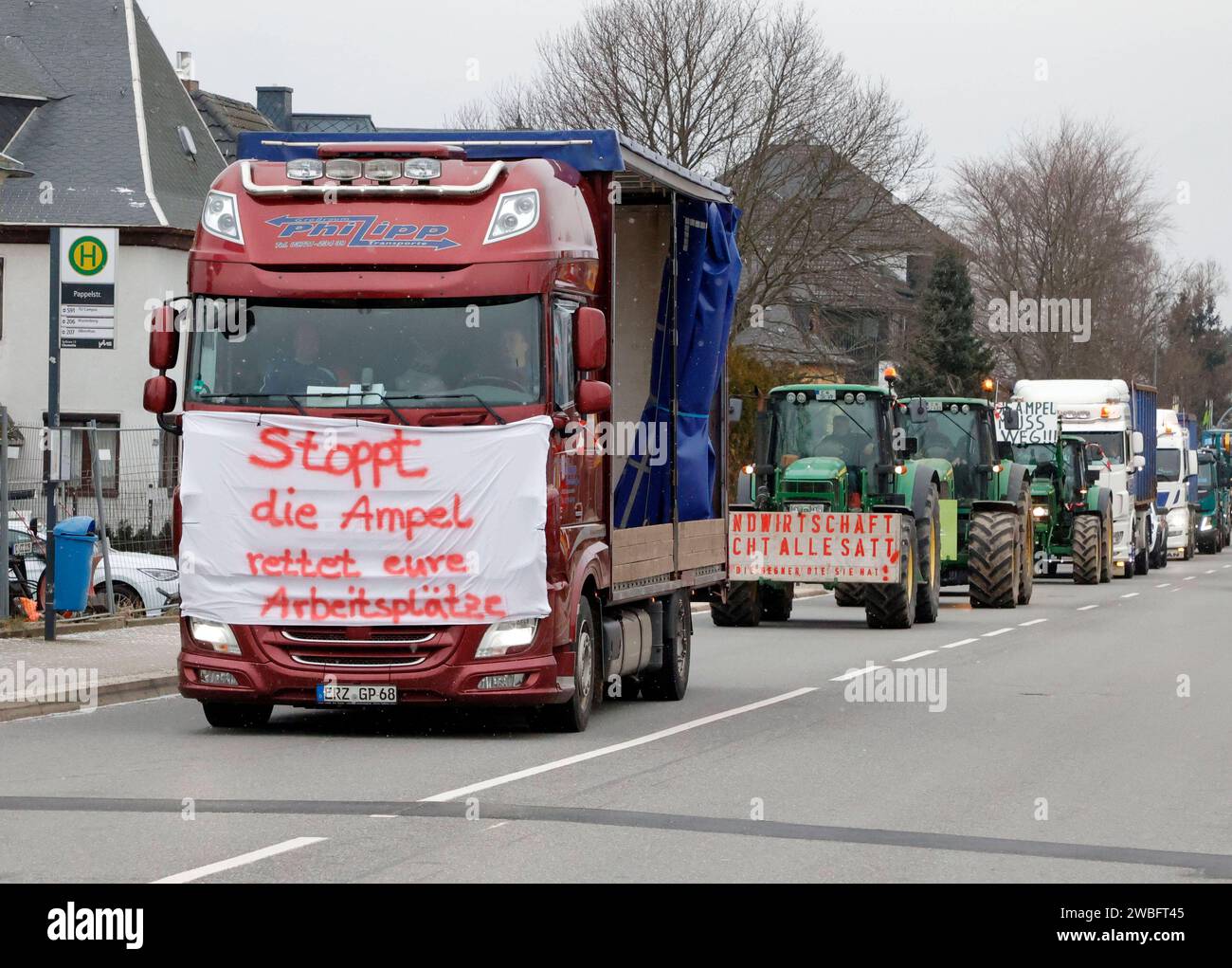 Bauernprotest 08.01.2024, Chemnitz, Politik, Bauernprotest am 08.01. ...