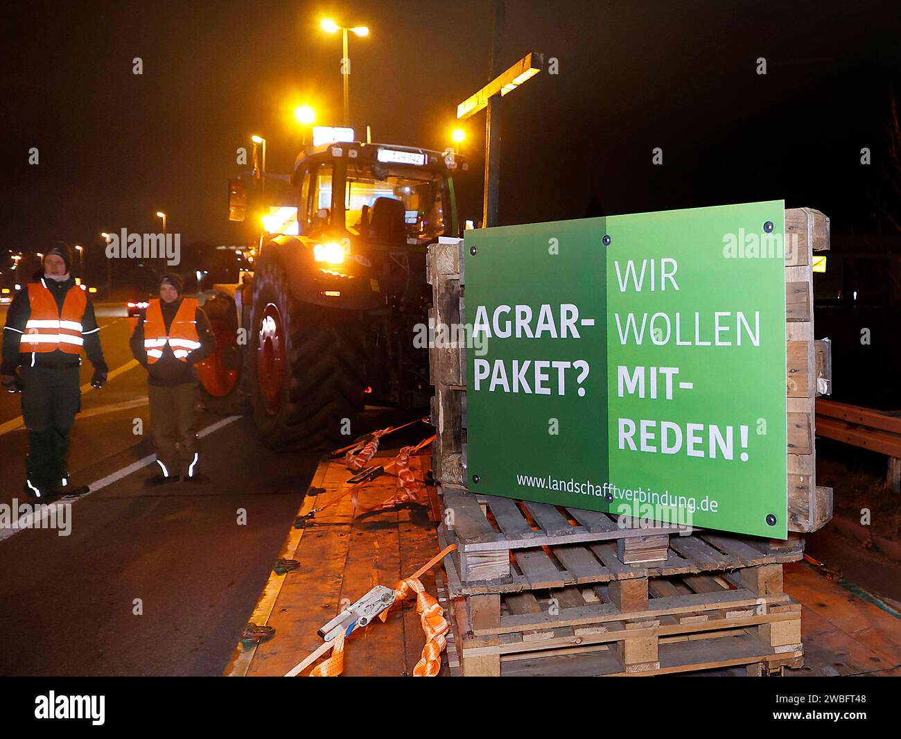 Bauernprotest 08.01.2024, Chemnitz, Politik, Bauernprotest am 08.01. ...