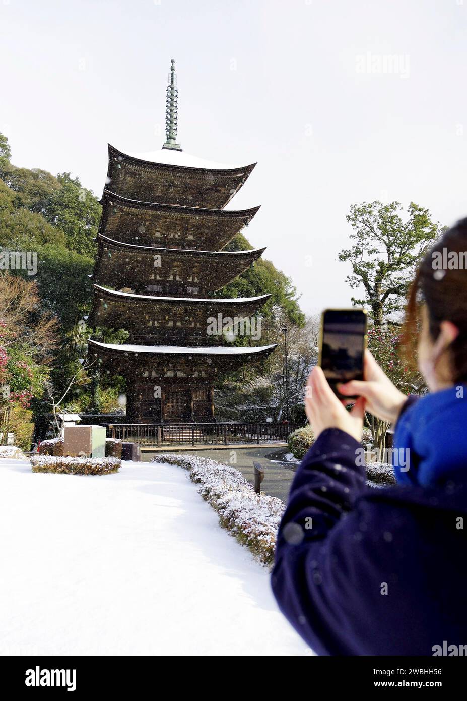 FILE: A photo shows the five-story pagoda of Ruriko-ji temple in ...